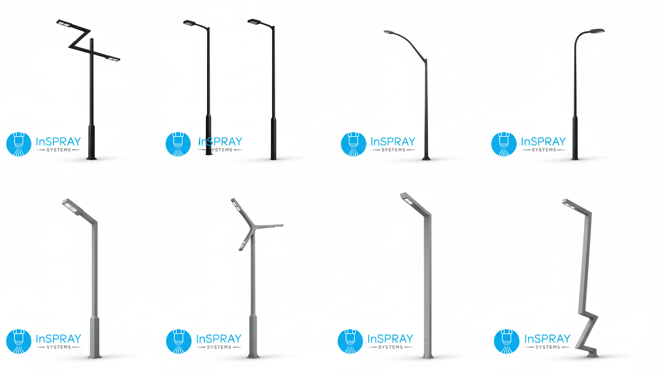 Street Light Poles Hyderabad | Tubular 5M 9M 12M Square Decorative ...